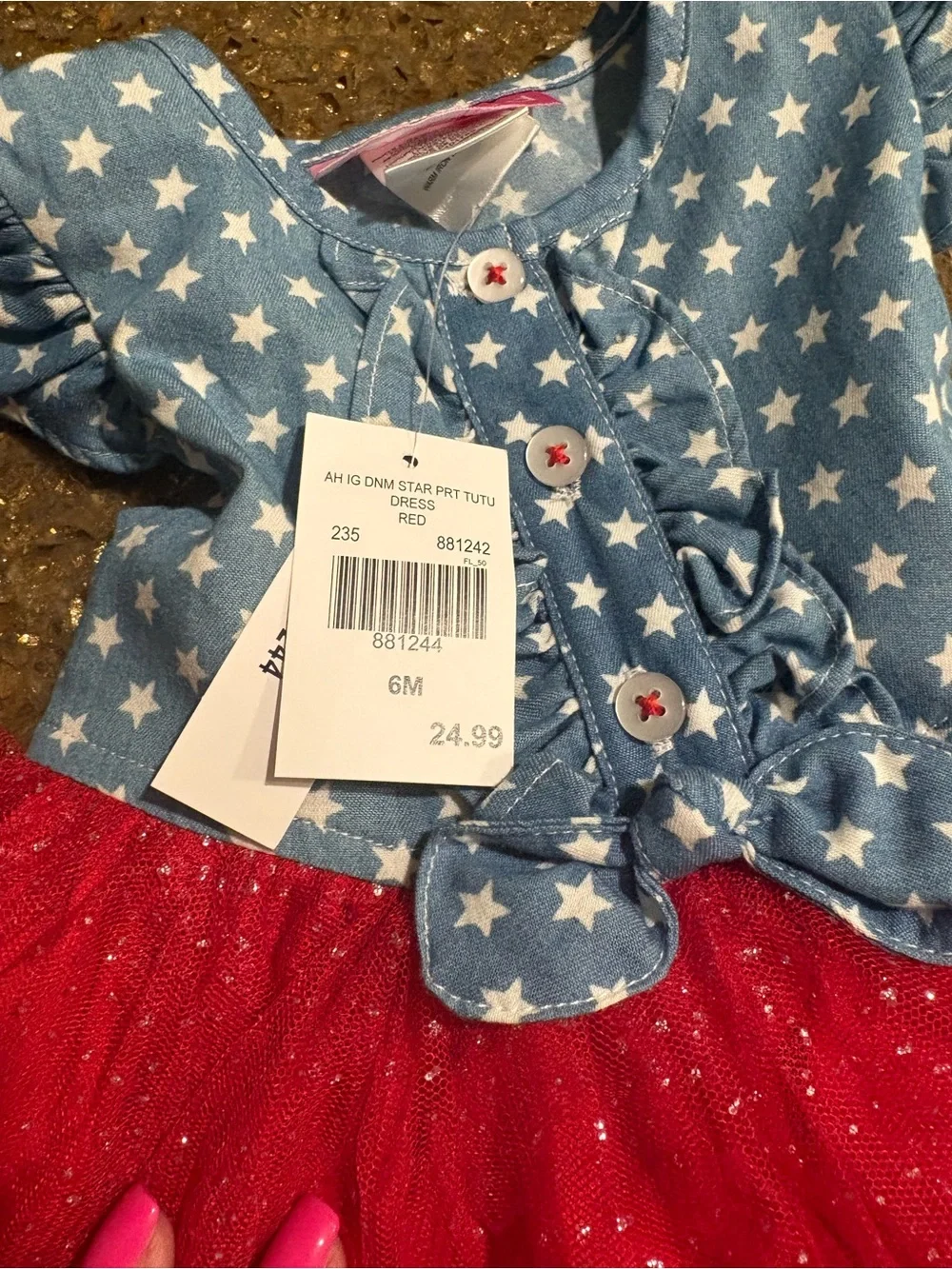 Crate&Barrel | Costumes | Cratebarrel Blue Star Bodice With Red Sparkle ...